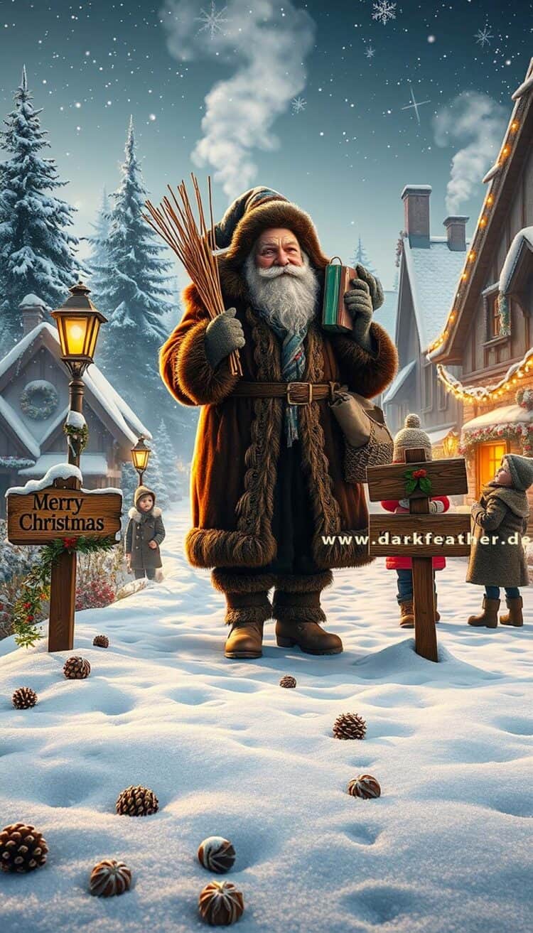 Knecht Ruprecht mit seiner Rute