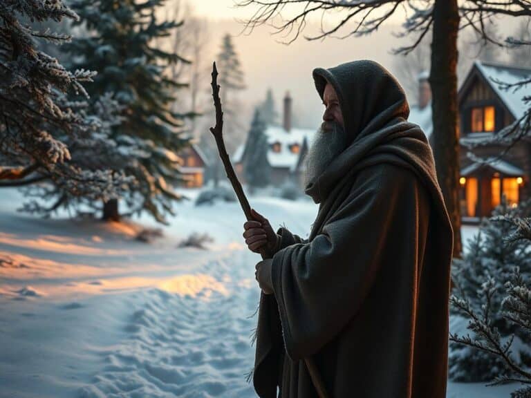 Knecht Ruprecht mit seiner Rute